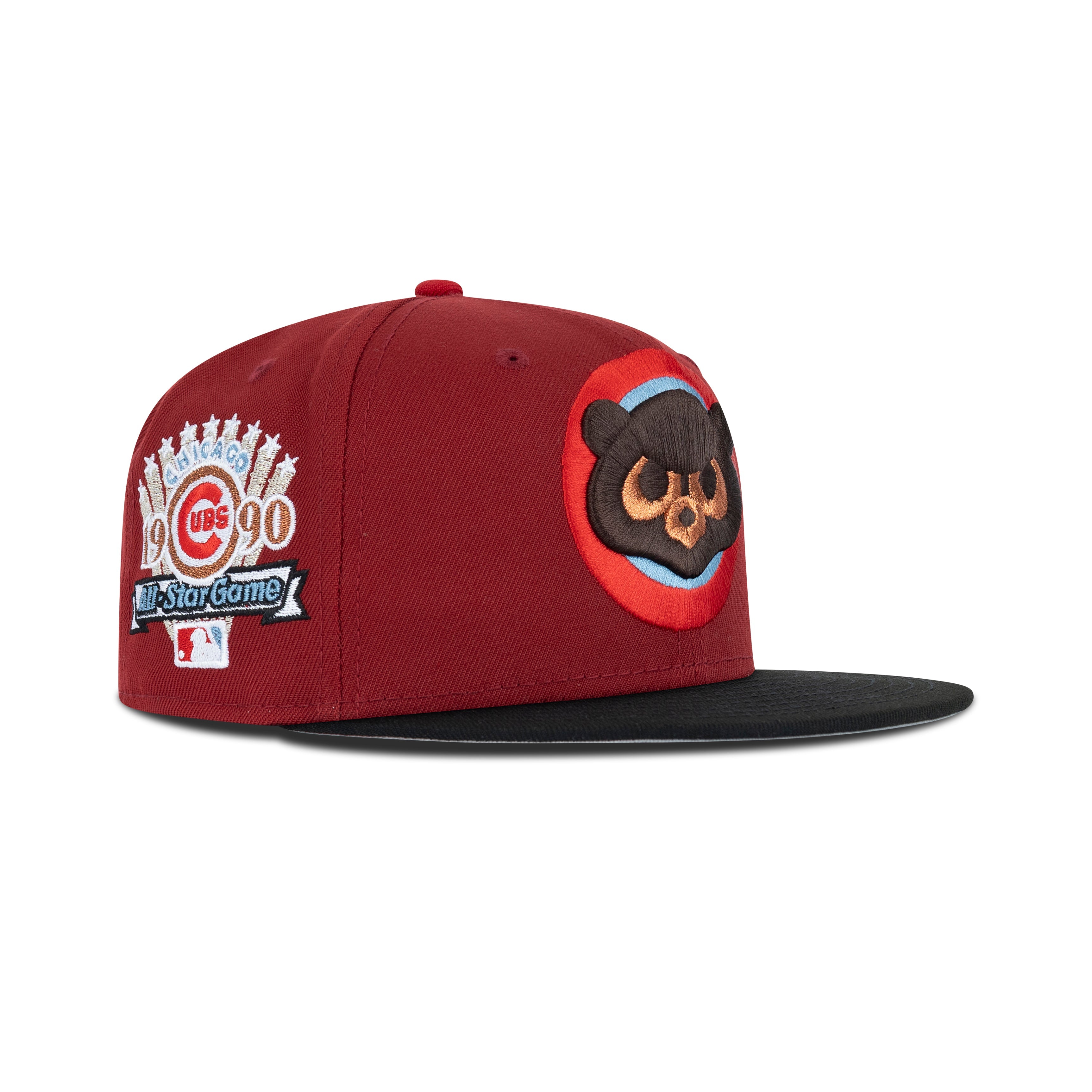 New Era Chicago Cubs Fitted Grey Bottom "Red Black Copper" (1990 All S ...